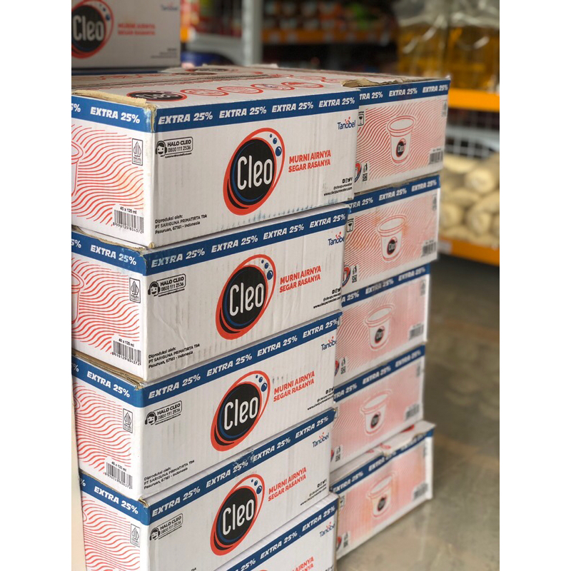 Jual Cleo Mini 120mlx40 kemasan karton | Shopee Indonesia