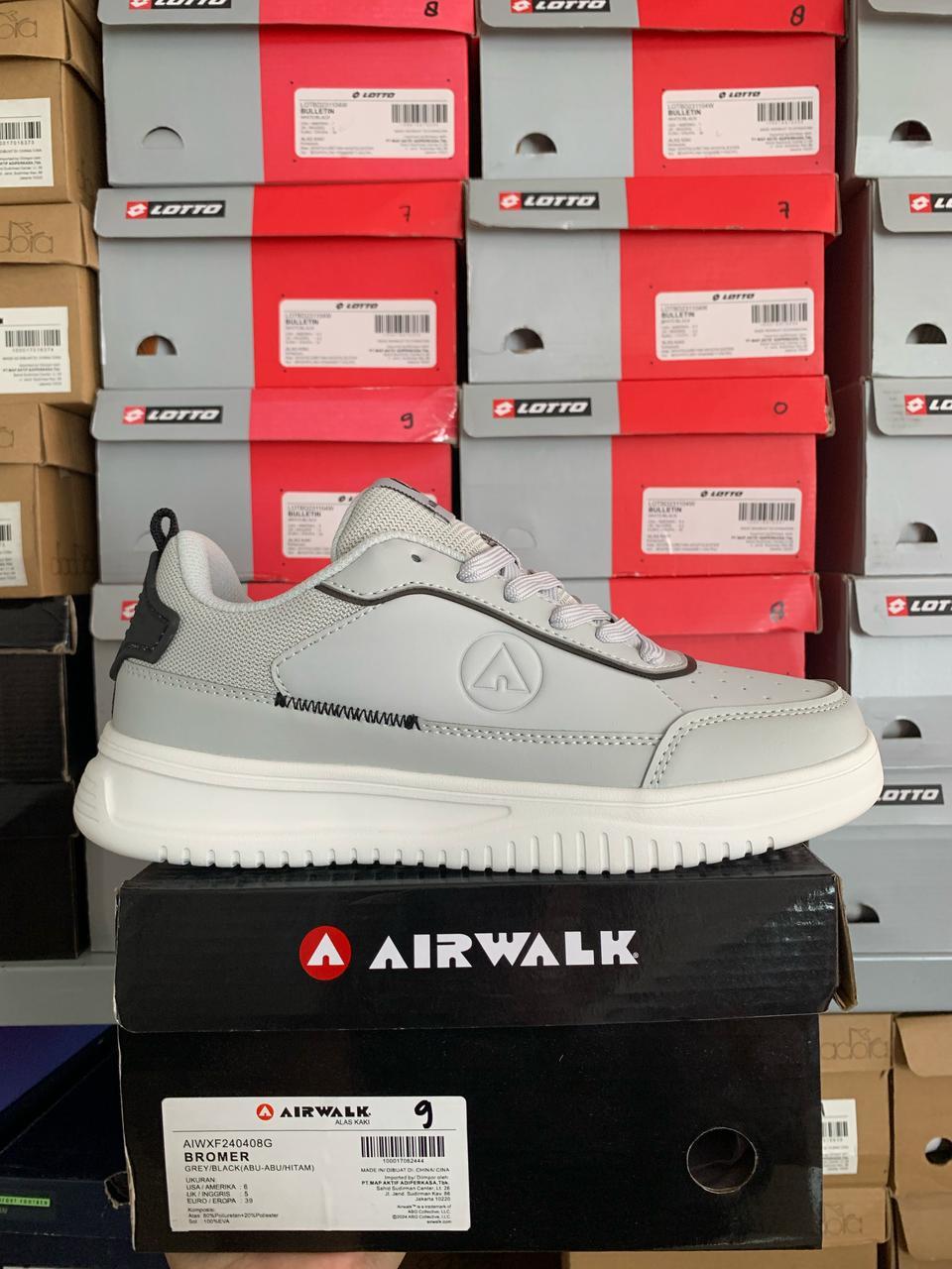 Jual Airwalk Bromer Grey/Black Men Shoes Original | Shopee Indonesia