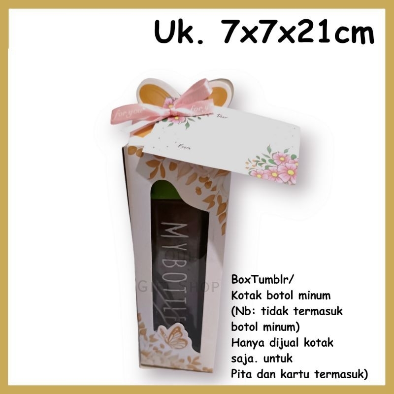 Jual Box Botol Minum Tumblr / Kotak Tumblr uk 7x7x21cm / Termasuk Kartu ...