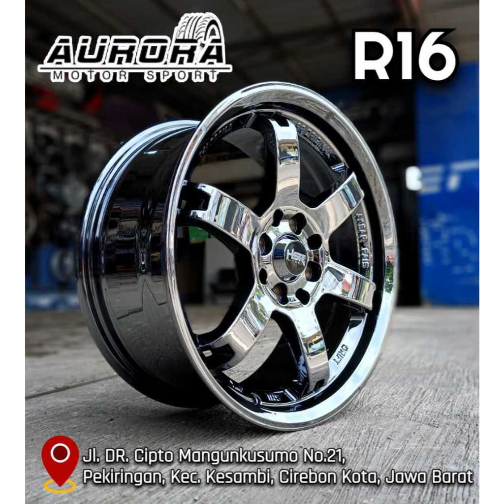 Jual Velg Racing Mobil R16 Black Chrome Pnp Mobil Yaris,city,Jazz,Freed ...