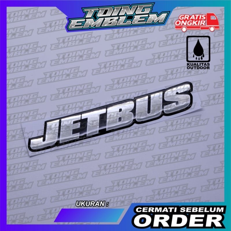 Jual emblem logo jetbus/emblem timbul jetbus/stiker jetbus | Shopee ...
