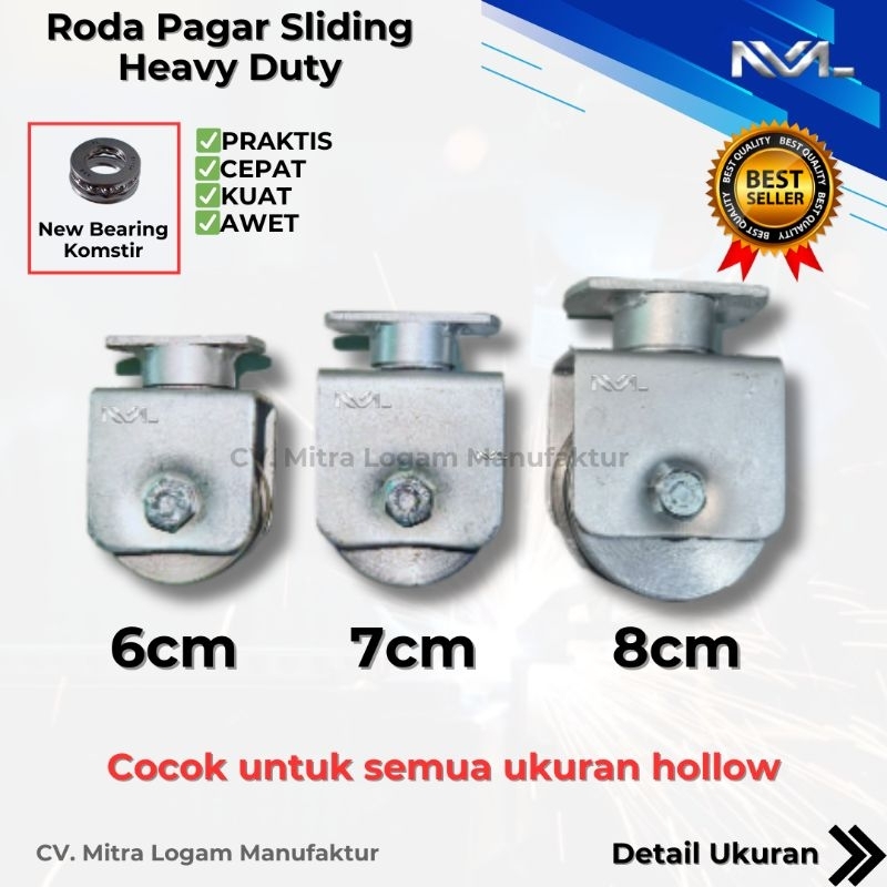Jual RODA PAGAR SLIDING BESI SUPER | RODA PAGAR SLIDING NEW HEAVY DUTY ...