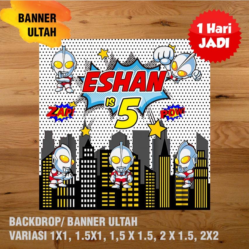 Jual ULTRAMAN BANNER/ BACKDROP/ SPANDUK ULANG TAHUN UL-TAH | Shopee ...