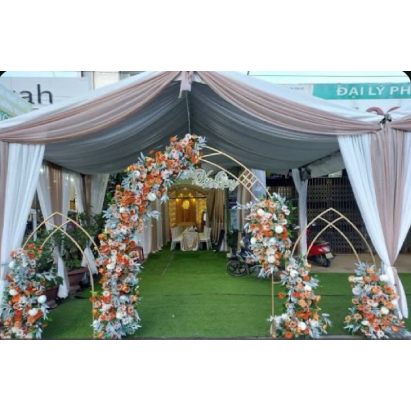 Jual DEKORASI PERGOLA BACKDROP BESI 2 layer Dekorasi pernikahan ...