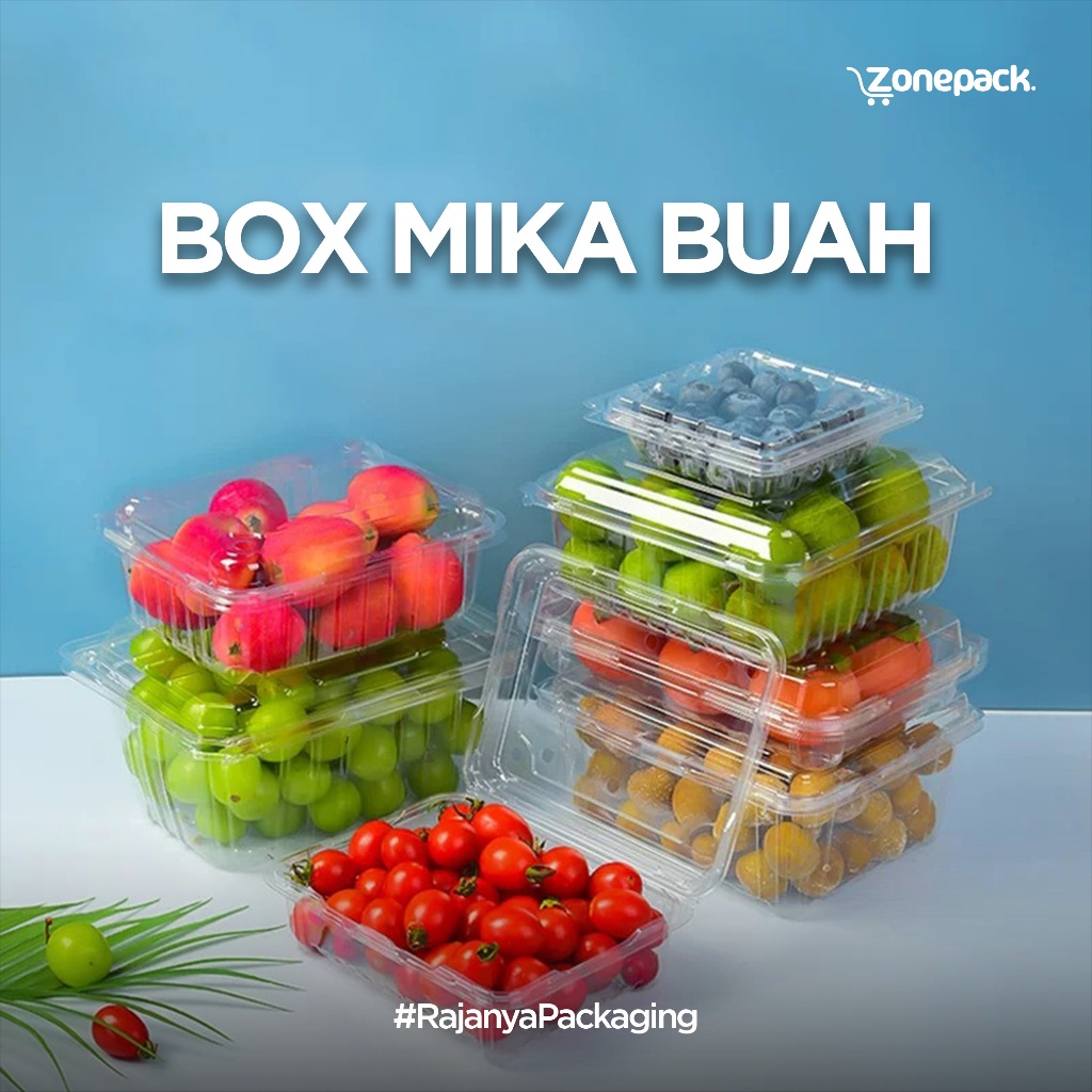 Jual Mika Box Buah 250 ML 500 ML | Mika Tray Strawberry Anggur ...