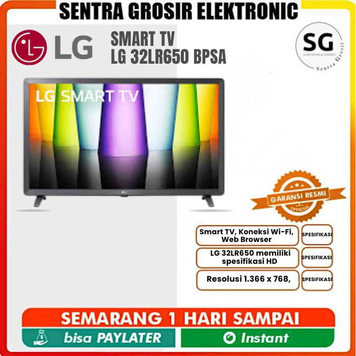 Jual LG LED TV SMART 32" 32LR650 BPSA | Shopee Indonesia