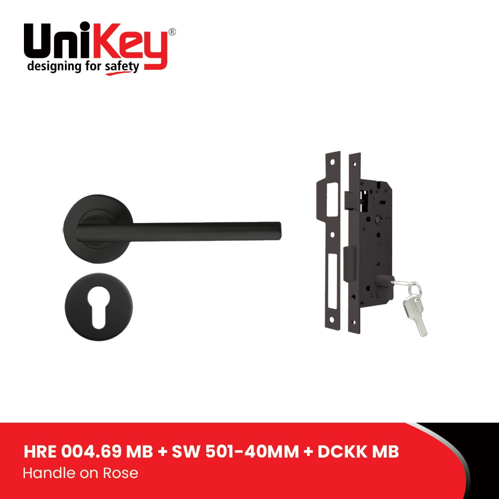 Jual UniKey Handle On Rose Set Black Series HRE 004.69 MB+SW501-40MM+DC KK MB | Shopee Indonesia