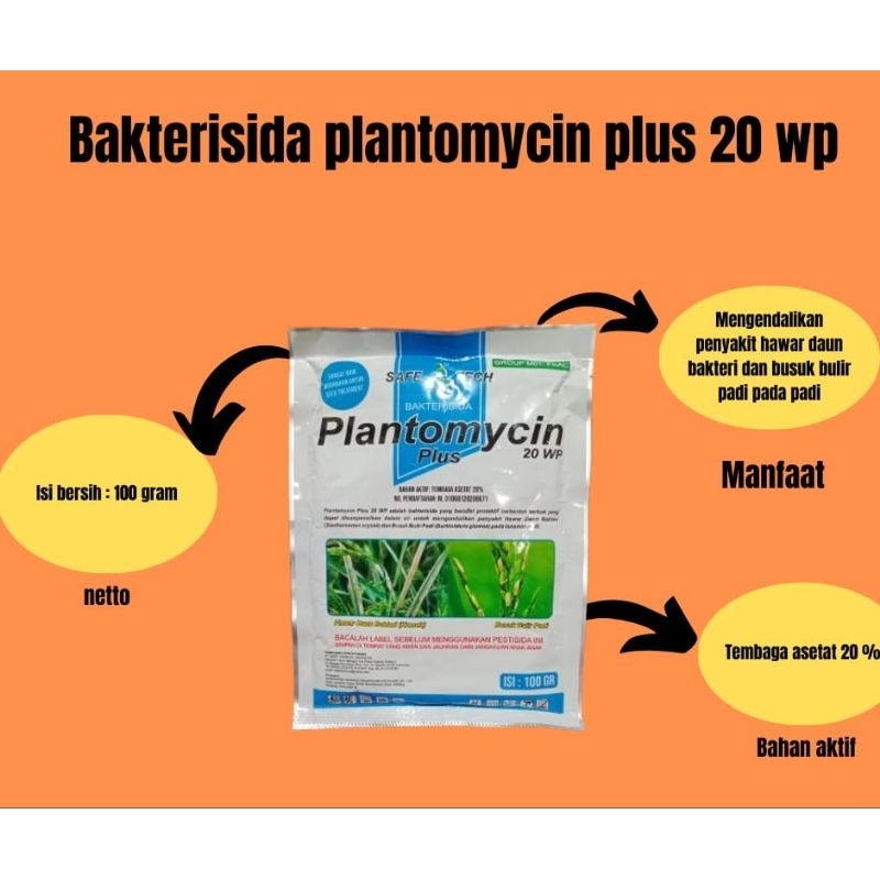 Jual BAKTERISIDA PLANTOMYCIN PLUS 20 WP 100 GRAM | Shopee Indonesia