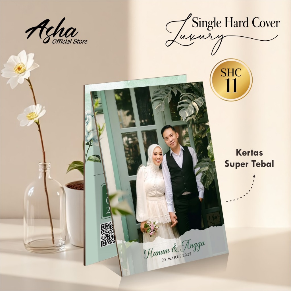 Jual UNDANGAN PERNIKAHAN SINGLE HARD COVER FREE FOTO - CETAK UNDANGAN ...