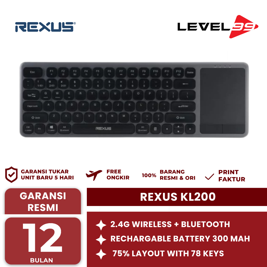 Jual Rexus Kl200 Office Keyboard | Shopee Indonesia