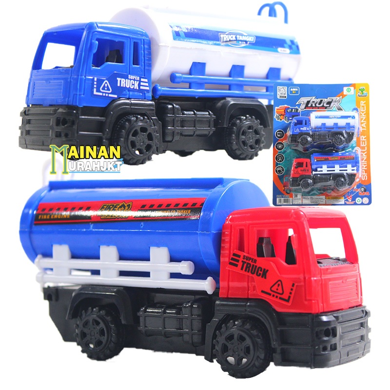 Jual MAINAN MOBIL TRUK WATER TANK ISI 2 PCS OCT6132 MOBIL TANGKI AIR ...