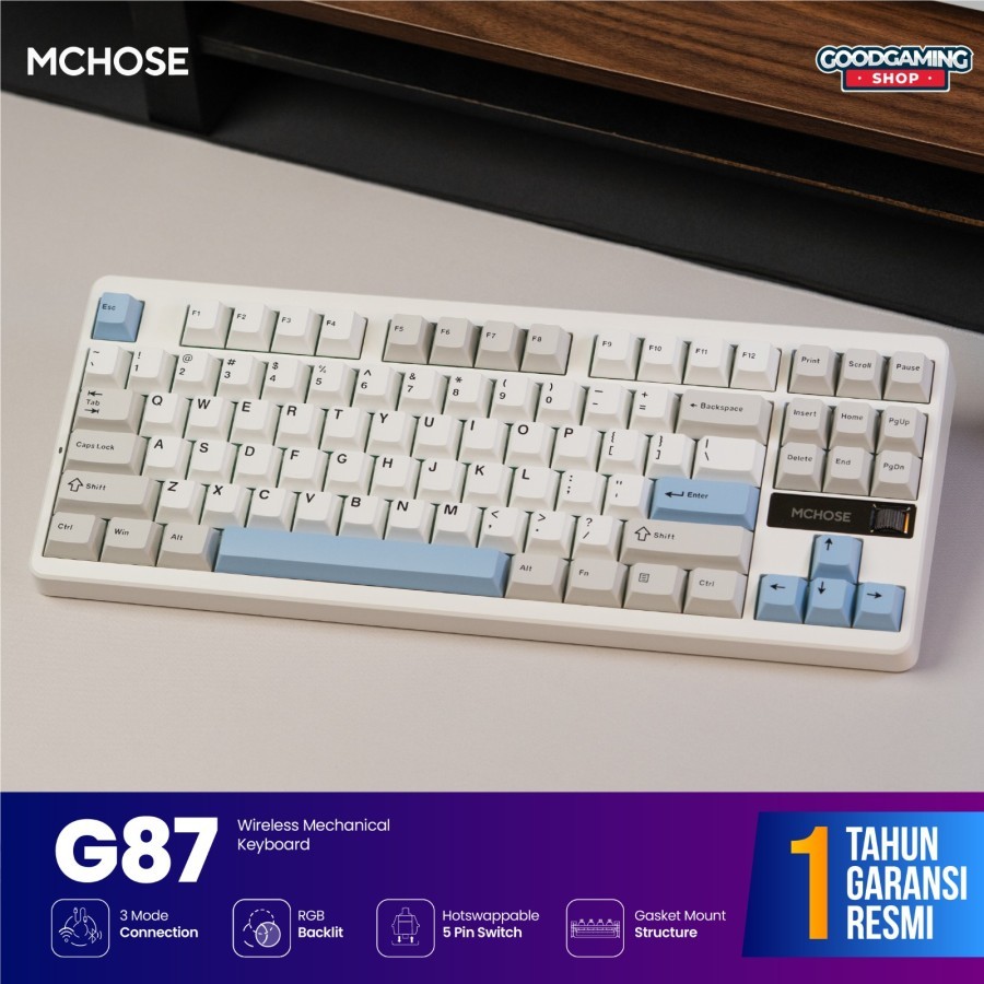 Jual MCHOSE G87 / G-87 Wireless Tri-mode Gasket Mount Custom Mechanical Keyboard - Keyboard ...