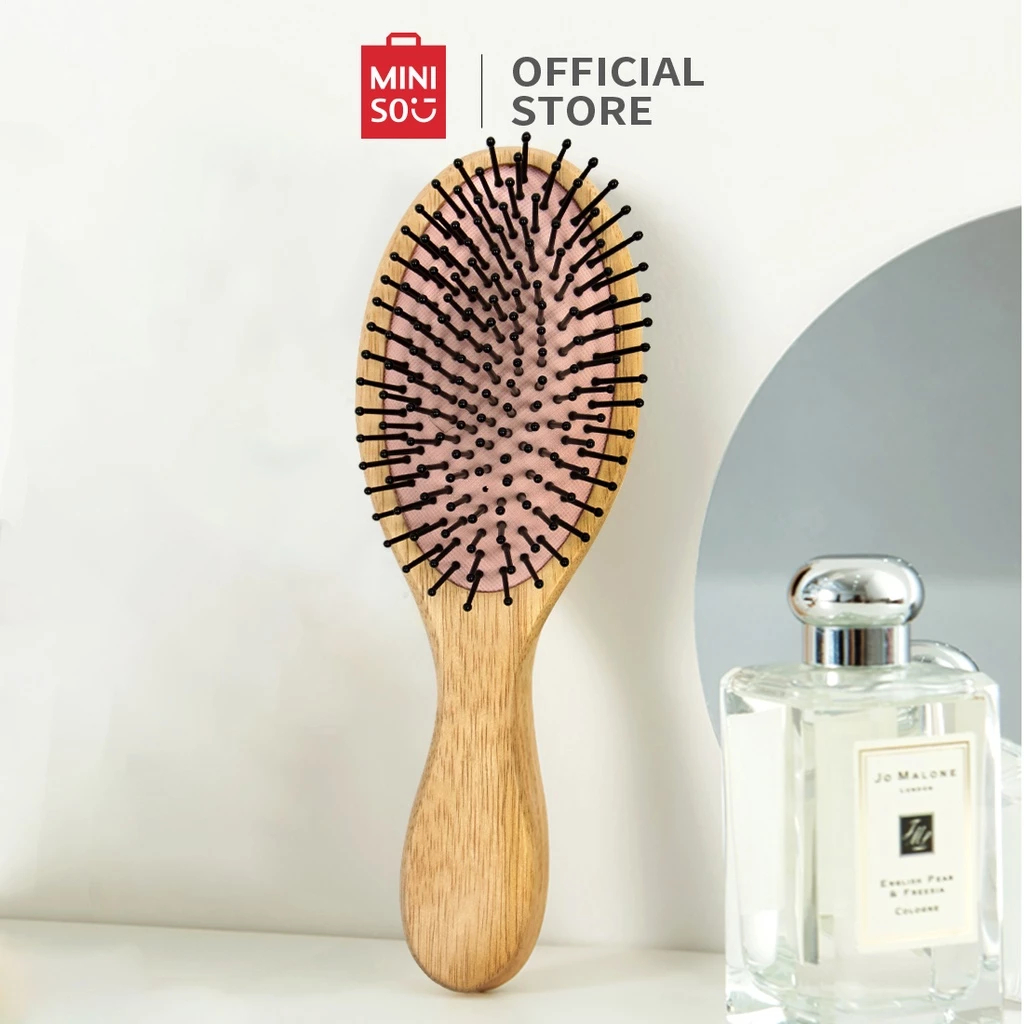 Jual MINISO Sisir Rambut Kayu Wanita Hair Brush Massage Comb Anti ...