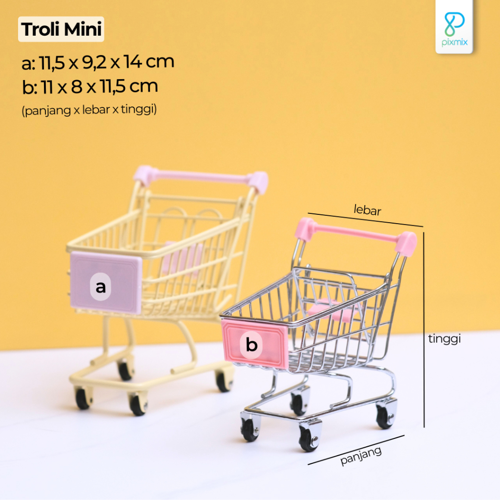 Jual Props Properti Foto Produk - Miniatur Troli Mini / Keranjang ...