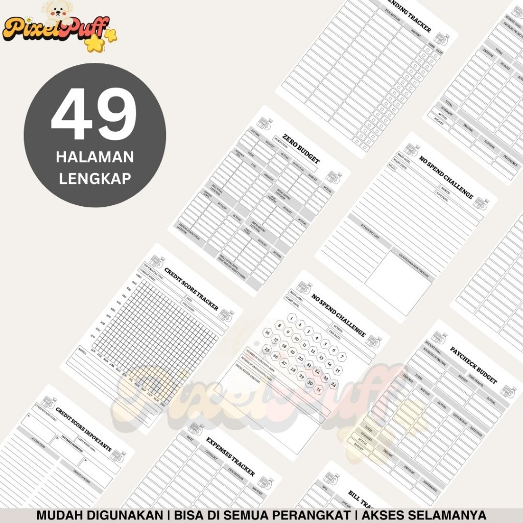 Jual Budget Planner | Template Digital Budget Planner Canva | Printable ...