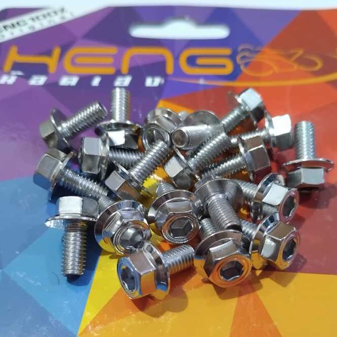 Jual BAUT PROBOLT UKURAN M5X10 DRAT 8 PANJANG 1 CM STAINLESS 100% ORI HENG THAILAND ( 1 BAUT ...
