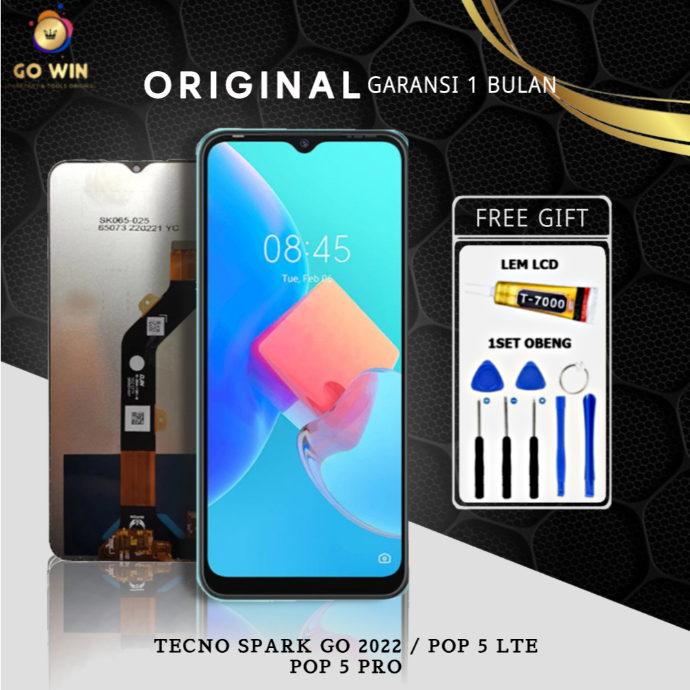 Jual ORIGINAL LCD TECNO SPARK GO 2022 / POP 5 LTE / POP 5 PRO / KG5 / KG5H / KG5M / BD4 / BD4A ...