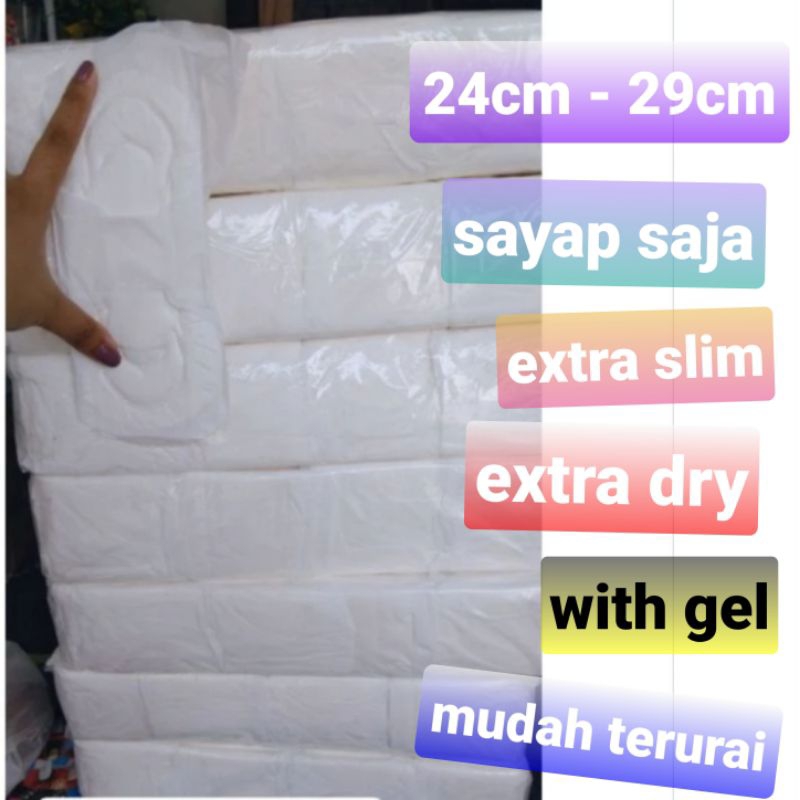 Jual PEMBALUT WANITA ORGANIK ULTRA THIN SAYAP 24CM DAN 29CM ISI 50 PCS & 100 PCS (wajib baca ...