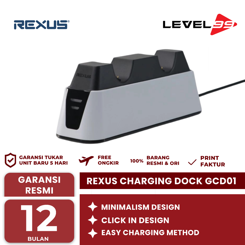Jual Rexus Dual Charging Dock Gcd01 For Ps5 Dualsense Joystik | Shopee ...