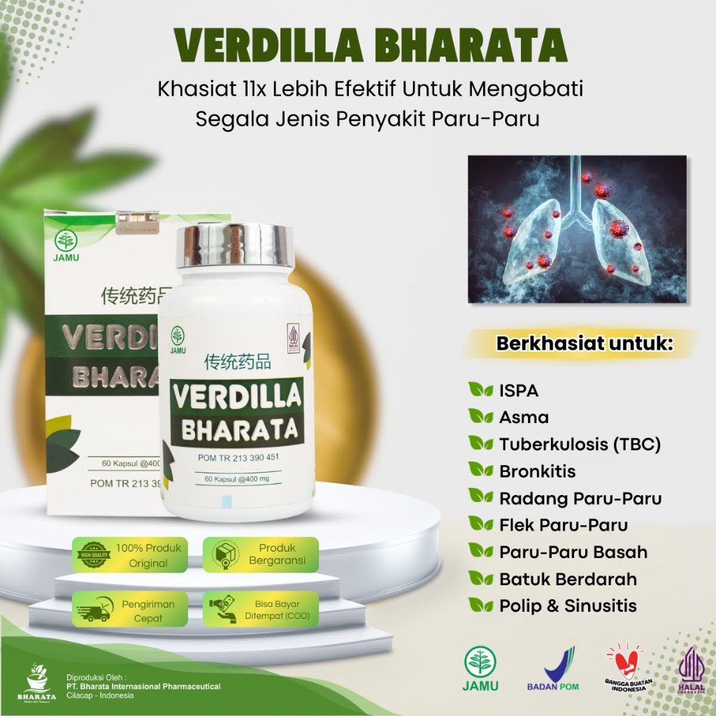 Jual VERDILLA Bharata Obat PARU PARU TBC ASMA BRONKITIS PNEUMONIA BATUK ...