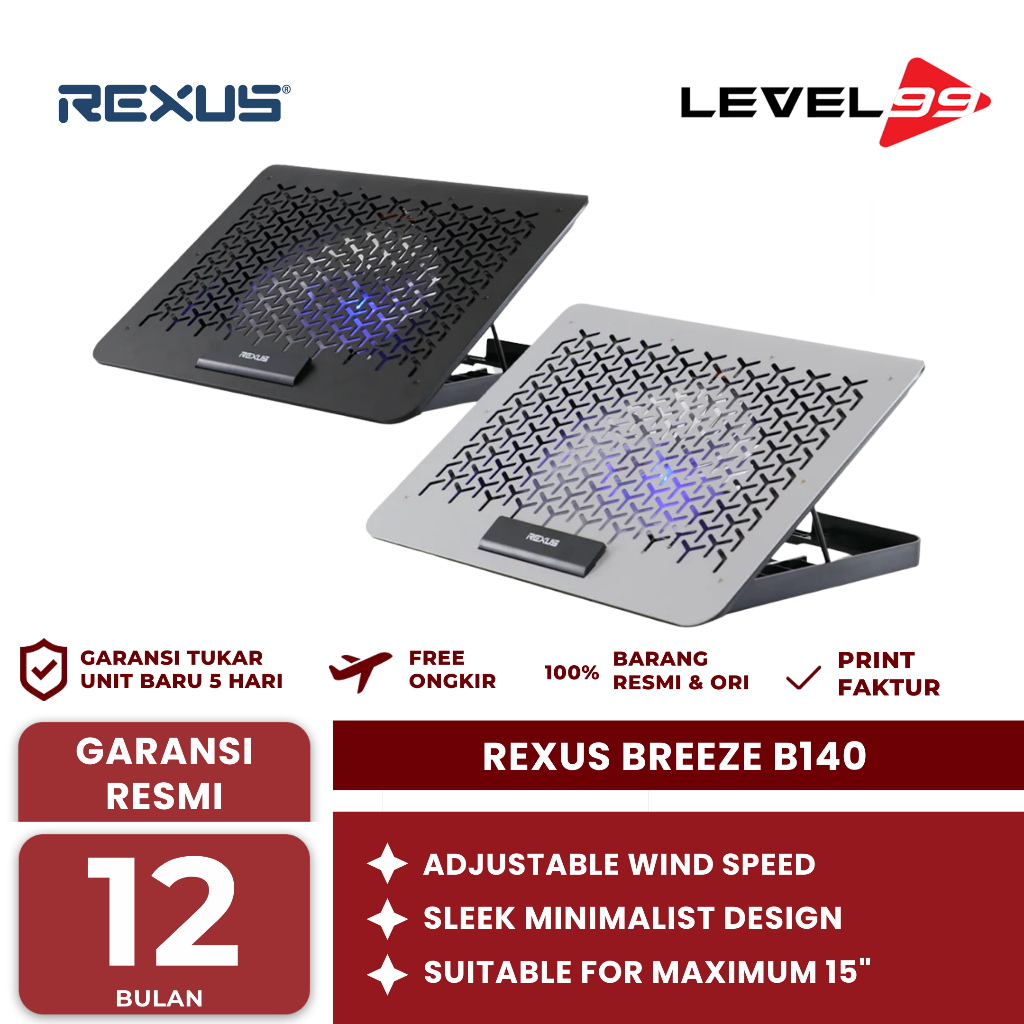 Jual Rexus Cooling Pad / Cooling Fan Breeze B140 | Shopee Indonesia