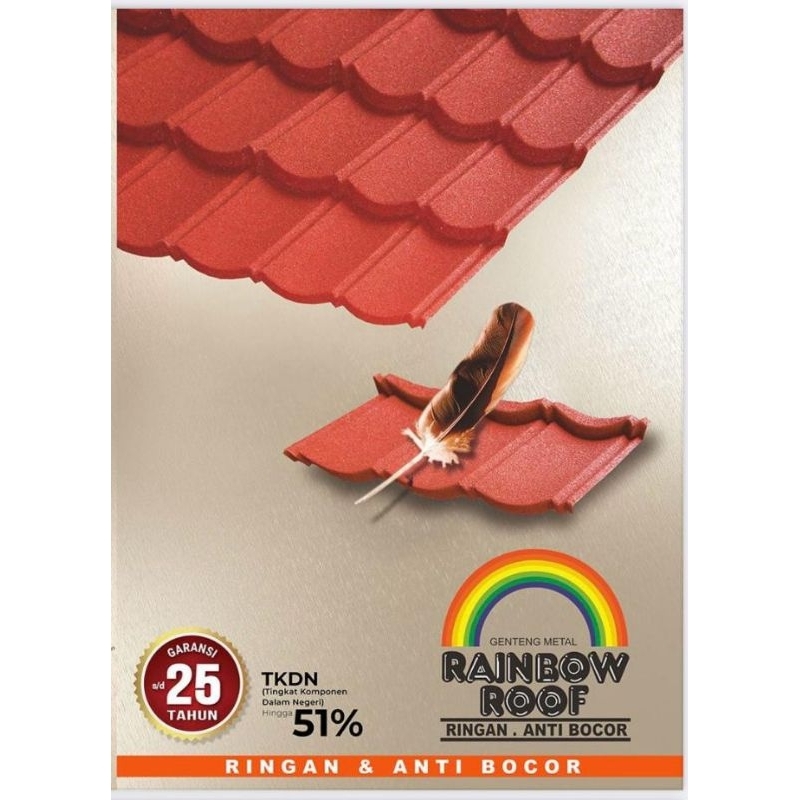 Jual Genteng Metal Pasir Rainbow Terpasang Berikut Rangka Baja Ringan ...