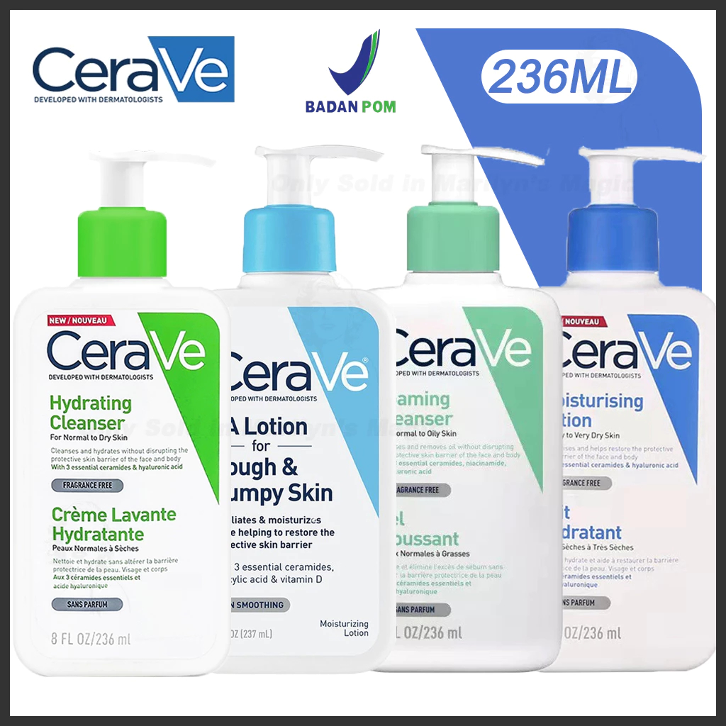 Jual CeraVe Cleanser 236 ml/CeraVe Daily Moisturising Lotion/CeraVe ...