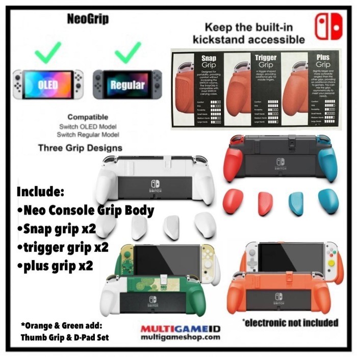 Jual Switch V2 & Oled Skull&Co NEO GRIP include 3set GRIPS | Shopee ...