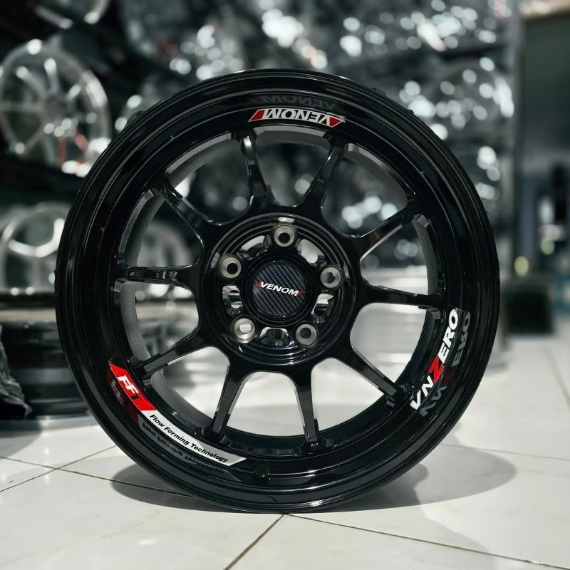 Jual velg racing mobil r16 VENOM FLOW FORMING LEBAR 7 velg ring 16 cocok untuk mobil Innova ...