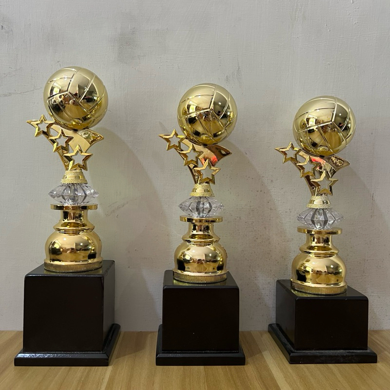 Jual Trophy / Piala Murah Kaki Tapak Kayu Model Voli | Shopee Indonesia