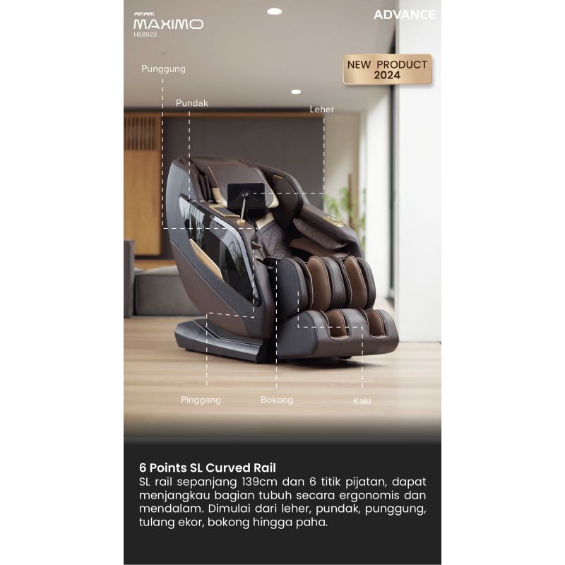 Jual KURSI PIJAT ADVANCE AMARI MAXIMO (HS8823) | Shopee Indonesia