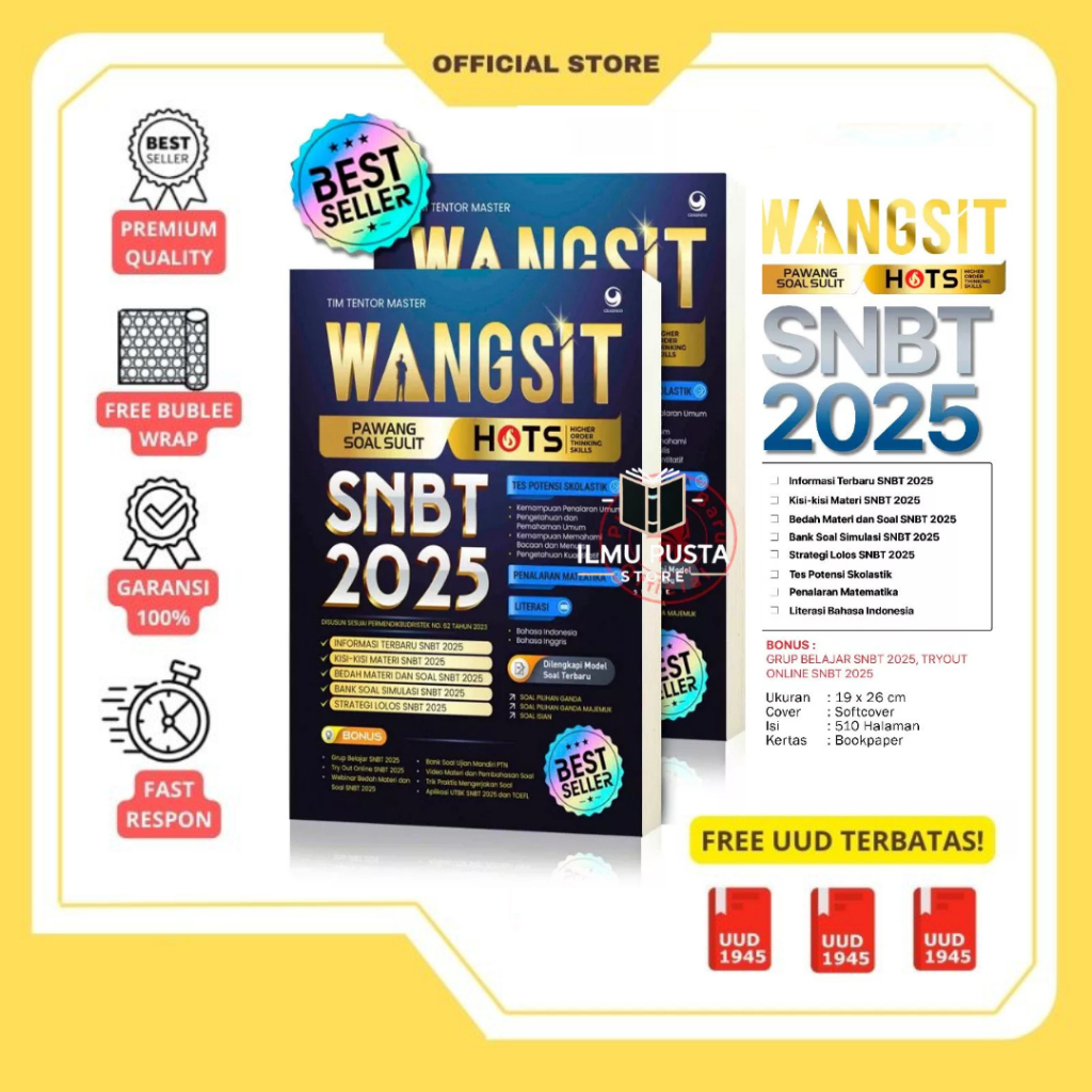 Jual Buku Wangsit UTBK SNBT 2025 (Pawang Soal Sulit) Lengkap HOTS UTBK ...