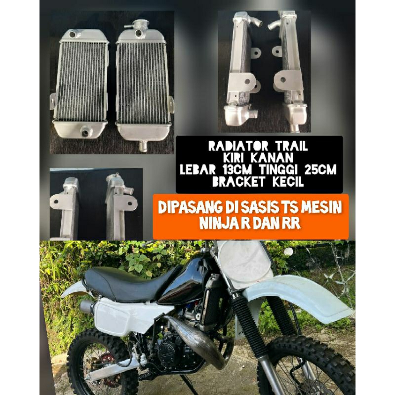 Jual radiator trail ts125 mesin ninja radiator motor trail kiri kanan ...