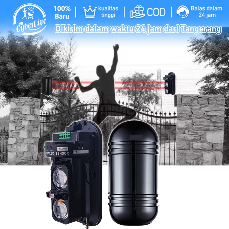 Jual Dual Photo Beam Alarm Sensor 100m Outdoor Infrared Beam Infrared ...