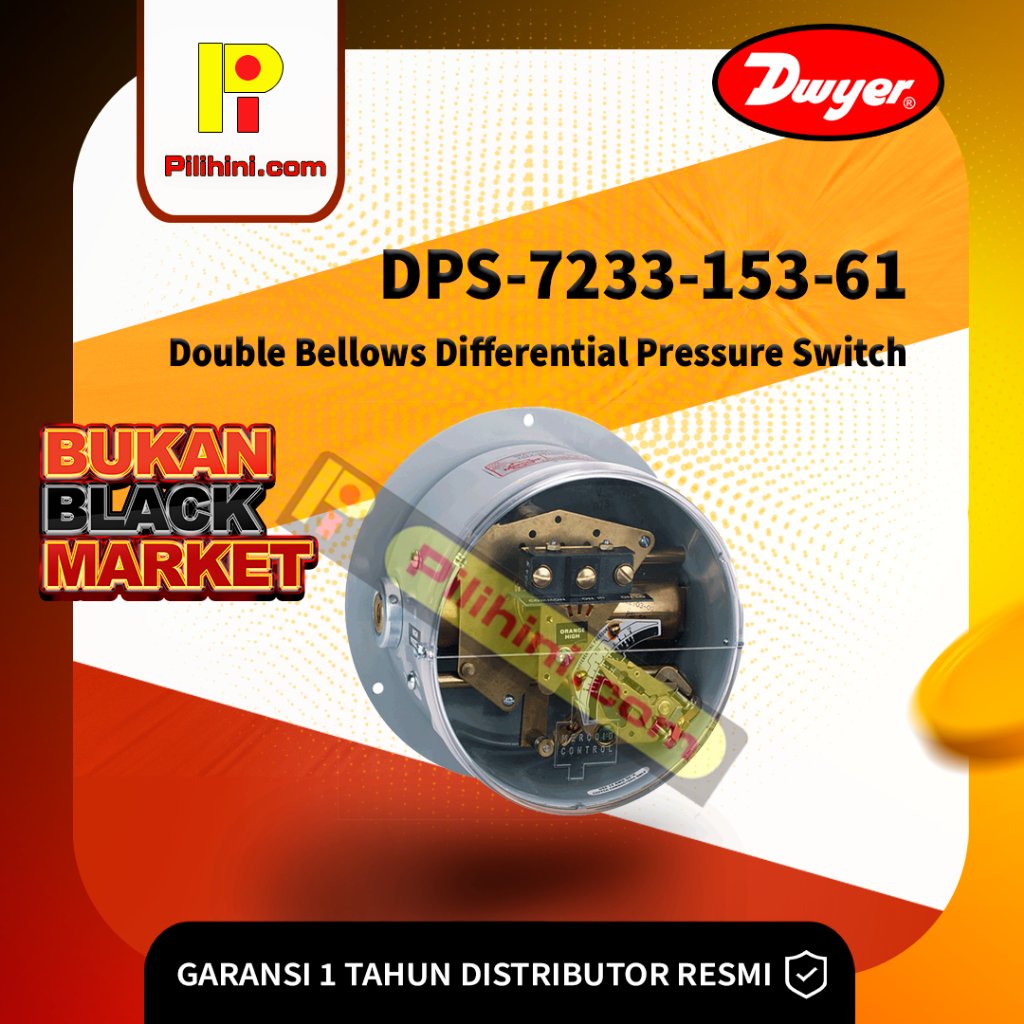 Jual Dwyer DPS-7233-153-61 Double Bellows Differential Pressure ...
