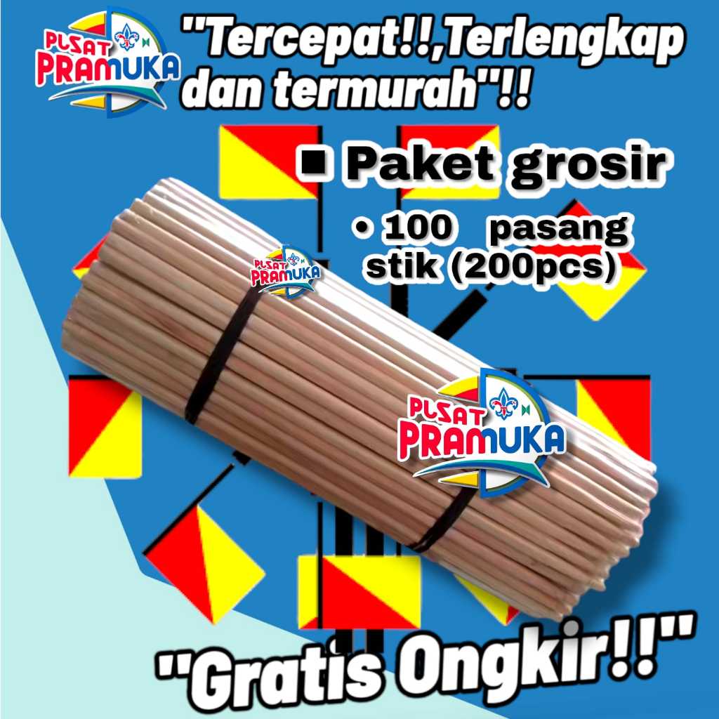 Jual Tongkat stick semaphore semapur bahan halus perikat isi 100 pasang ...