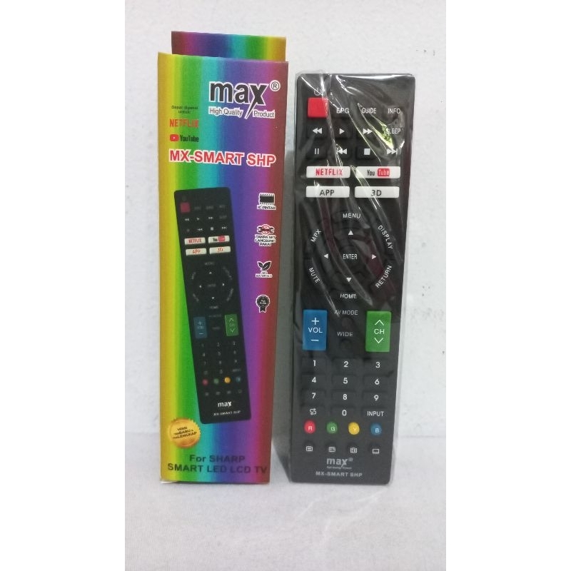 Jual remot remote SHARP TV LCD LED MAX SMART menu netflix youtube dus ...