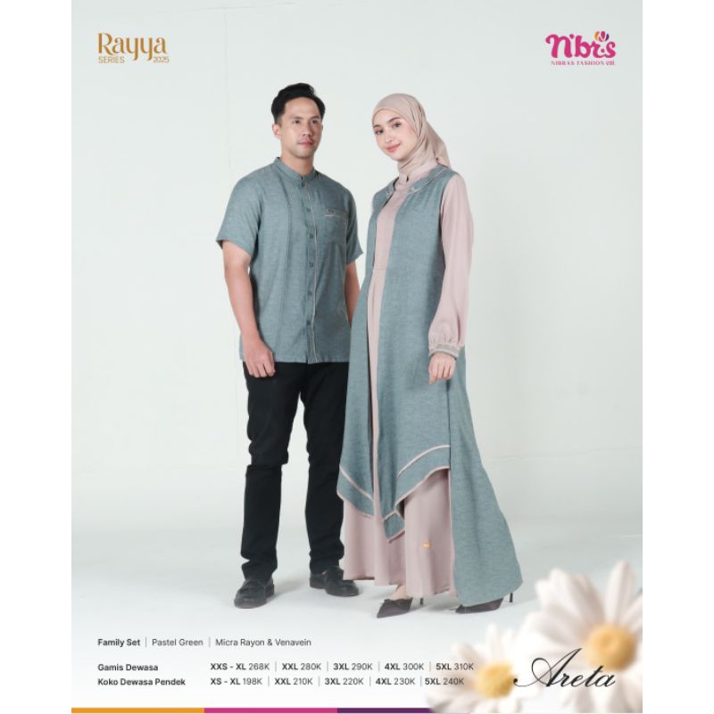 Jual Sarimbit Nibras Areta Pastel Green Terbaru 2025 - Sarimbit ...