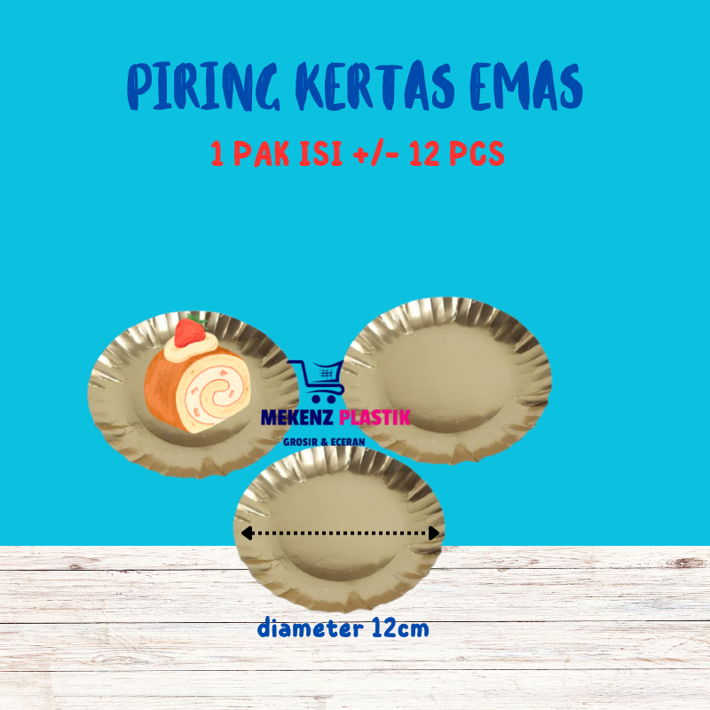 Jual Piring Kertas Mas Kue Cake Tart Ulang Tahun Isi 12 Pcs | Shopee ...