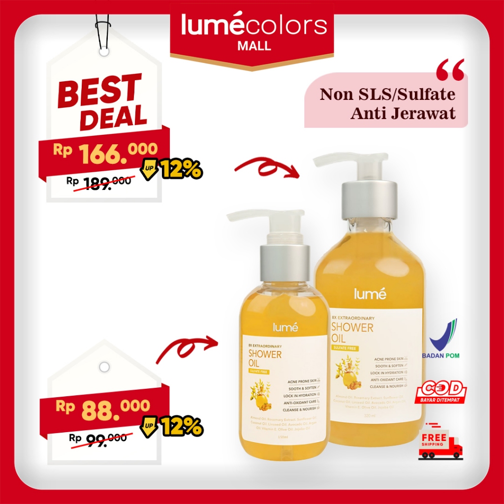 Jual LUME Body Wash Extraordinary Shower Oil non SLS Paraben Free ...