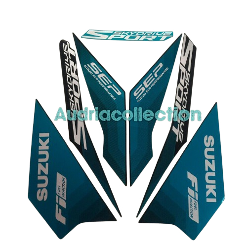 Jual Sticker striping motor suzuki skydrive sport 2023 2024 hitam-tosca ...
