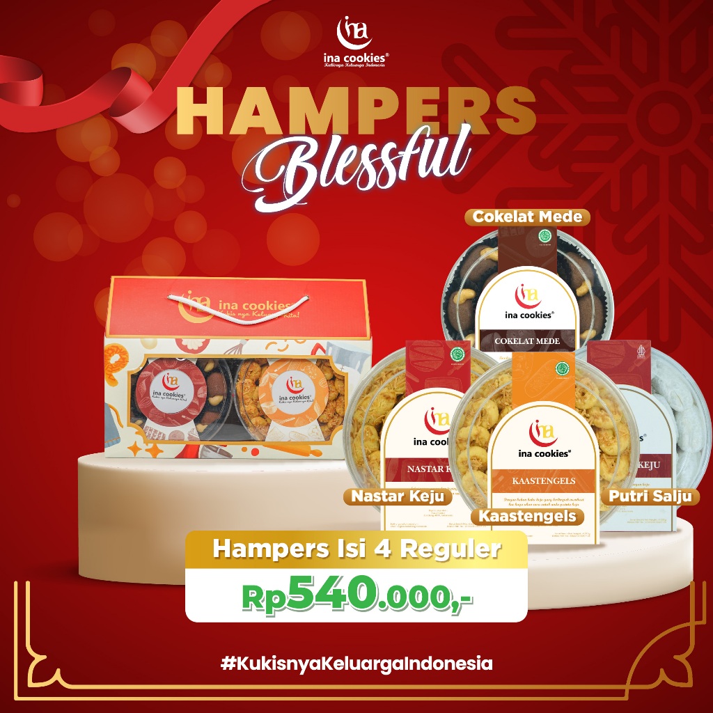 Jual Hampers Gable Box "Blessful" isi 4 Toples Reguler Kue Kering ...