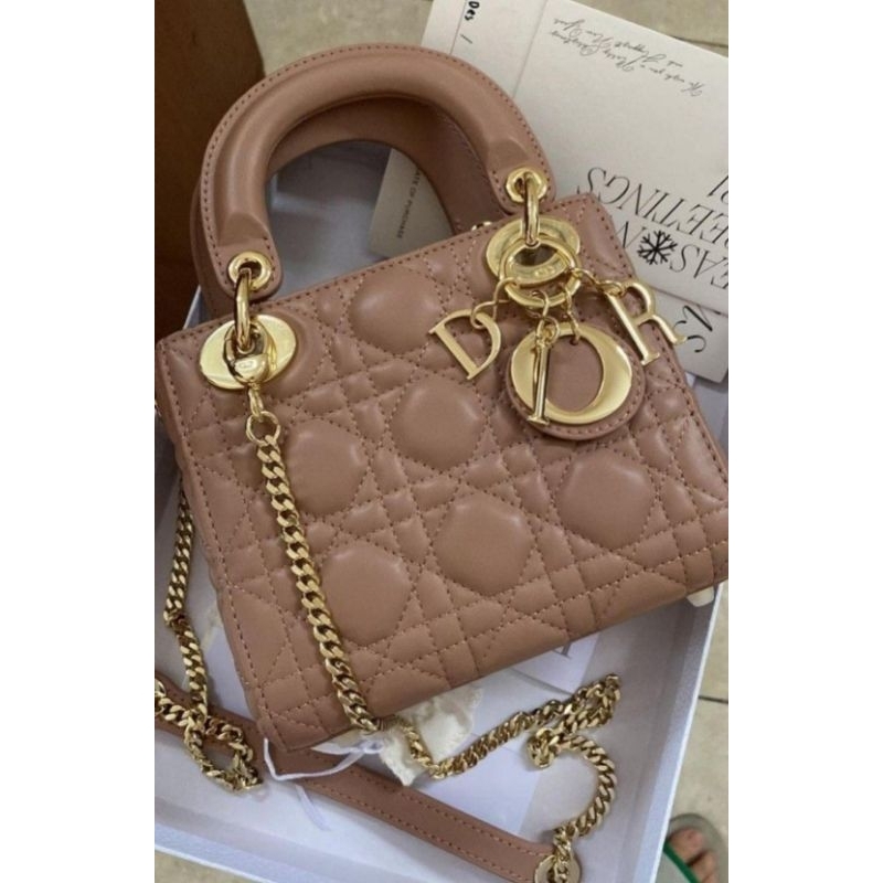 Jual Tas Mini Lady D*or Dusty Pink Preloved | Shopee Indonesia