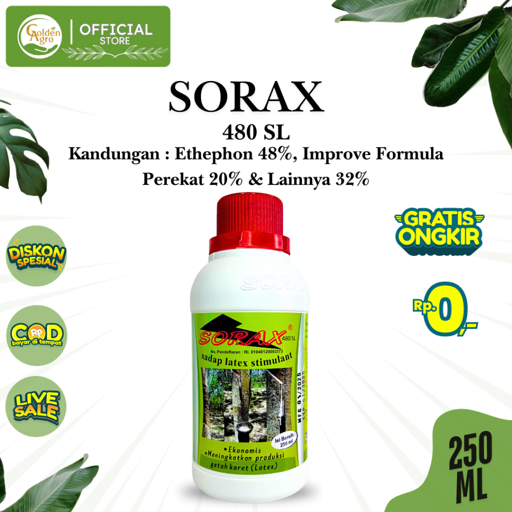 Jual SORAX PERANGSANG GETAH KARET ZPT KARET 480SL SL 250ML ML | Shopee Indonesia