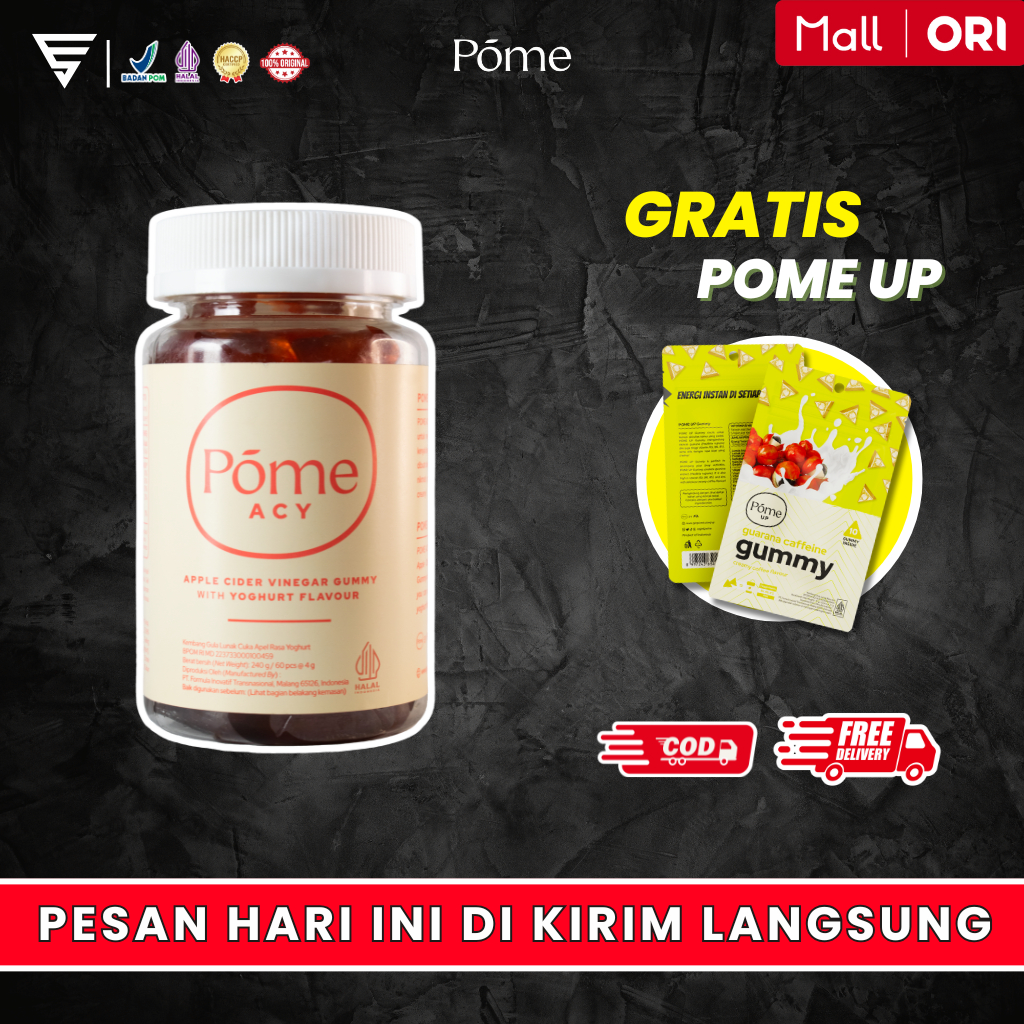 Jual Pome ACY - Apple Cider Vinegar Gummy with Yoghurt Flavor (60 ...