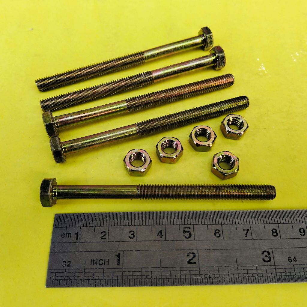 Jual BAUT MUR KUNING M6 X 80 / BAUT 10 KUNCI 10 / BMK M6 X 80 / BAUT M6X80 KUNING / BAUD KUNING ...