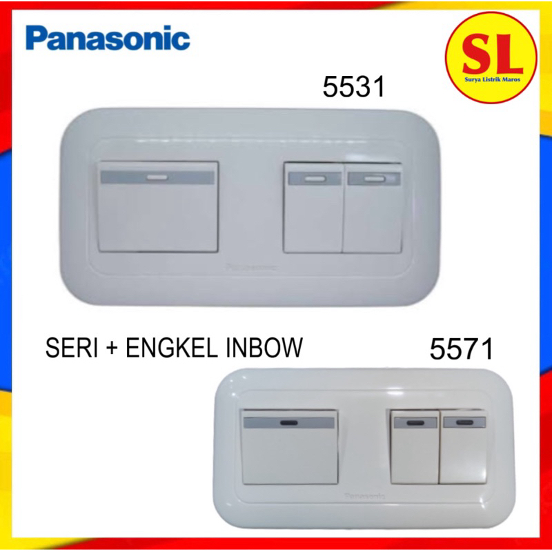 Jual PANASONIC SAKLAR ENGKEL + SERI INBOW SAKLAR TUNGGAL + SAKLAR GANDA ...