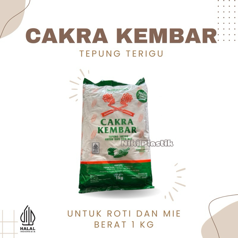 Jual Cakra Kembar Tepung Terigu Protein Tinggi Kemasan 1 Kg | Shopee ...