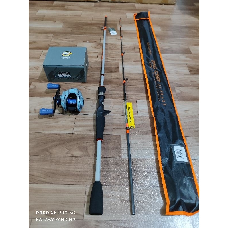 Jual Set Pancing Bc Seahawk Joran Zing Cast + Reel Bass Combat (Handle ...