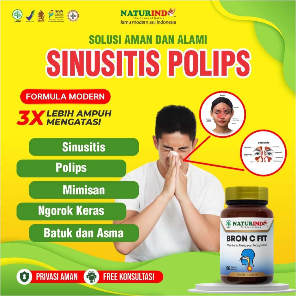 Jual Obat Sinusitis Polip Hidung Tanpa Operasi Obat Rhinitis Polip Sinusitis Kronis Akut Herbal ...